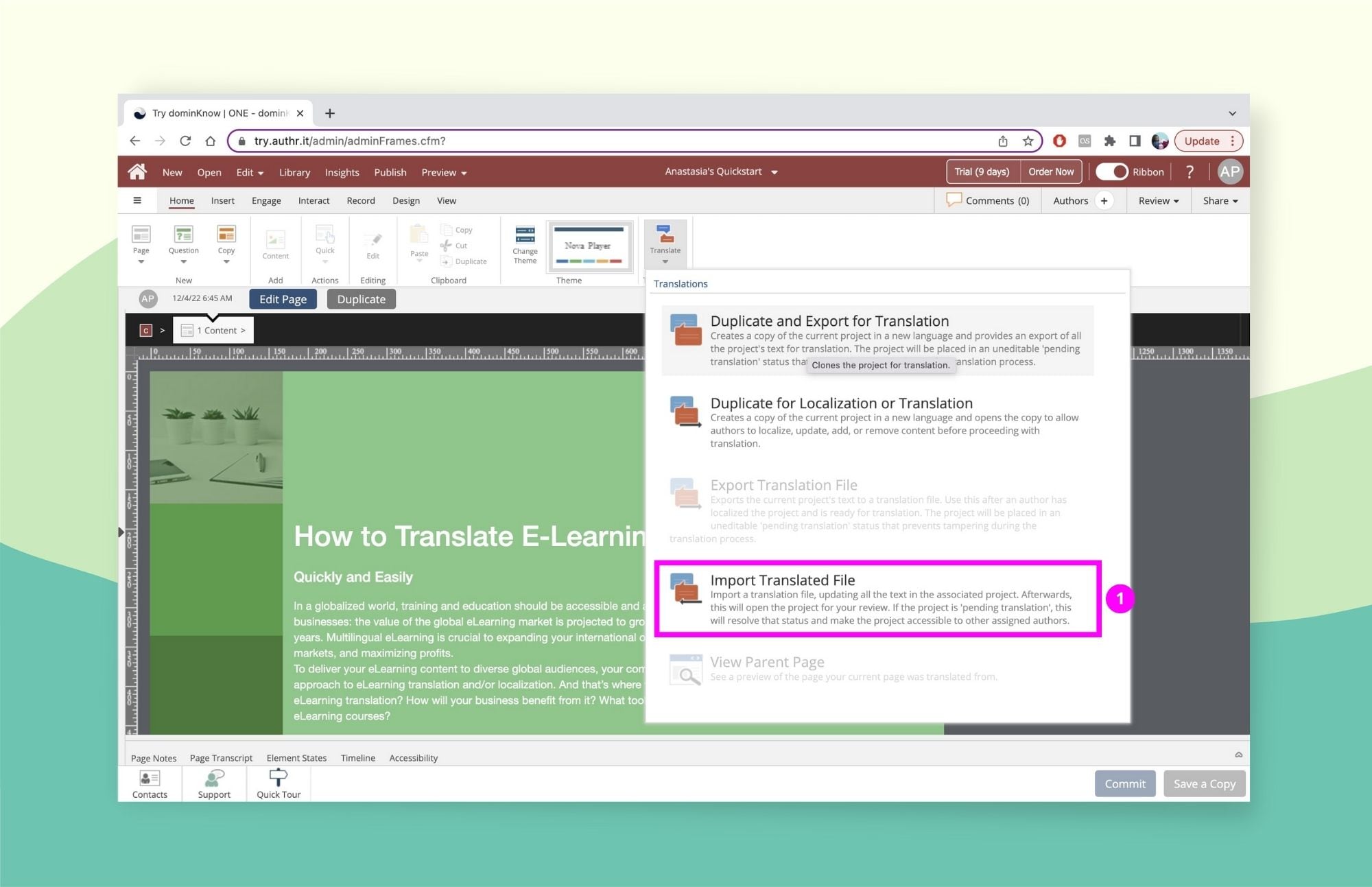 The Fast Guide to DominKnow Translation - eLearning Localization | Redokun Blog